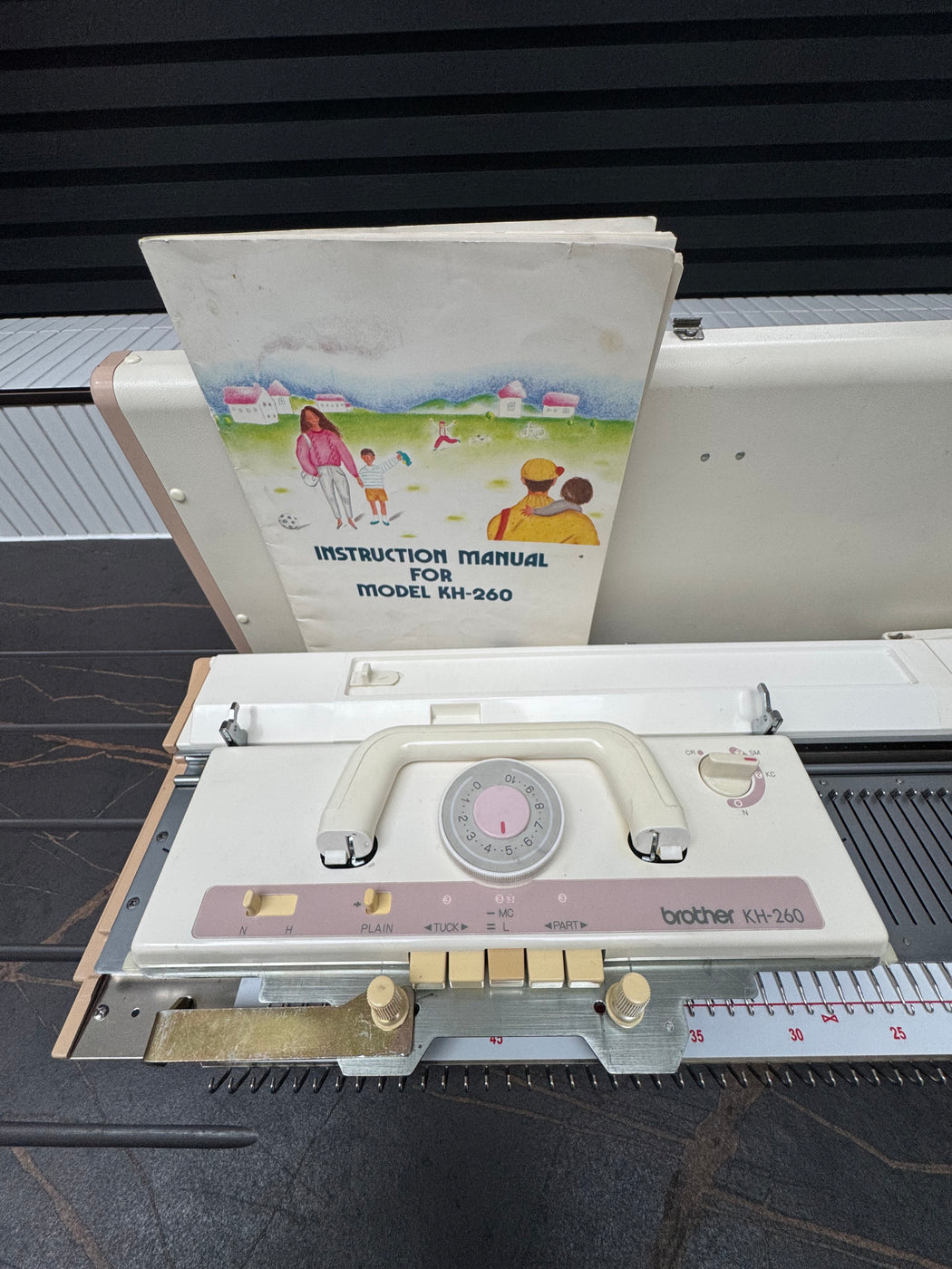 knitting machine kh260 brother punch card + ribber kr260 bulky package ...