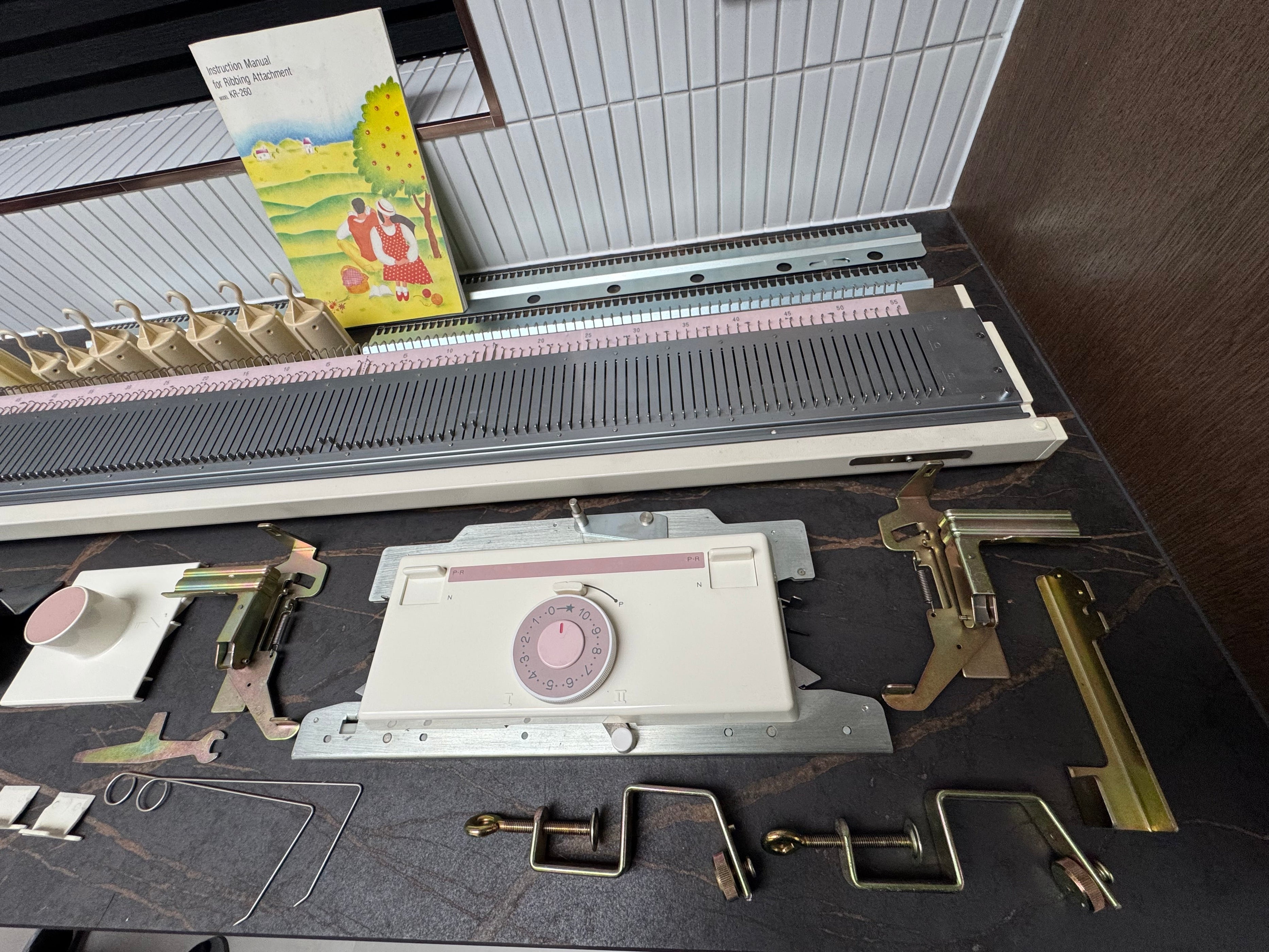 knitting machine kh260 brother punch card + ribber kr260 bulky package ...